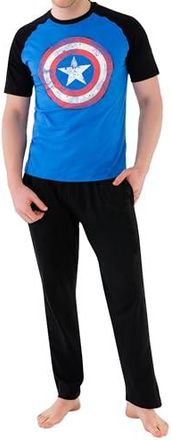 MARVEL Ensembles De Pyjama - Avengers Captain America - Homme, Multicolore, XXL