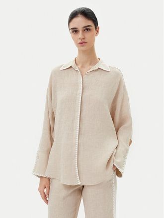 ICONA Hemd RP5LE003 Beige Relaxed Fit