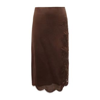 Max Mara Femme, Jupes, Brun, Taille: 36 FR Fify Midi Skirt