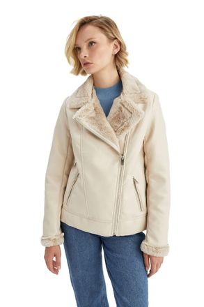 DeFacto Kunstleder Jacke Damen Sand,XL
