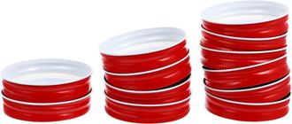 Cabilock 12 St&uuml;ck Wei&szlig;blech Deckel Mit Silikonring F&uuml;r Mason Jar 70mm Auslaufsicherer Glasverschluss Leichter Drehverschluss Passend F&uuml;r Einmachgl&auml;ser K&uuml;che