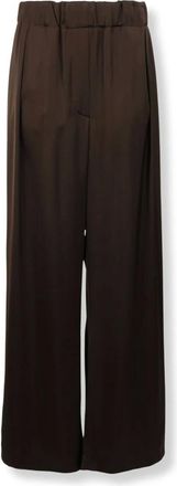 Jil Sander Femme, Pantalons, Brun, Taille: 40 FR Fluid Viscose Pantalons