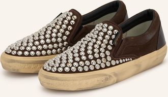Golden Goose Slip-On-Sneaker Vce Mit Nieten braun