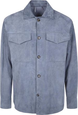 Lardini Homme, Vestes, Bleu, Taille: 2XL Nappa Shirt