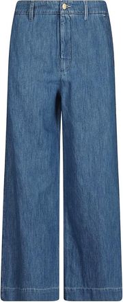 Max Mara Femme, Jeans, Bleu, Taille: 40 FR Smmastice Cropped Jeans
