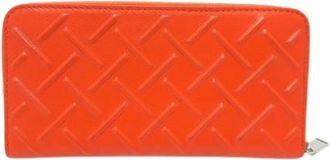 Bottega Veneta unisex, Pre-owned, Orange, Taille: ONE Size Portefeuille en cuir vintage Pre-owned