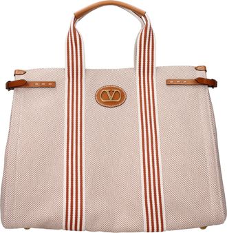 Valentino Garavani Antibes Hommes Sac &agrave; Main Tissu Beige/Tabac
