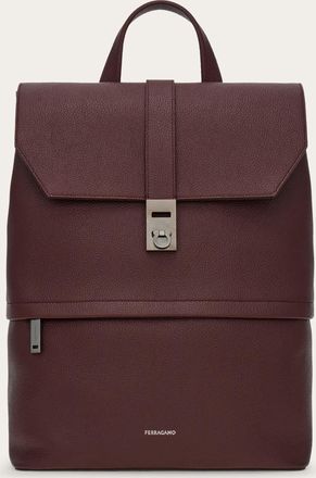 Ferragamo Herren Rucksack mit Hug Schnalle Rot
