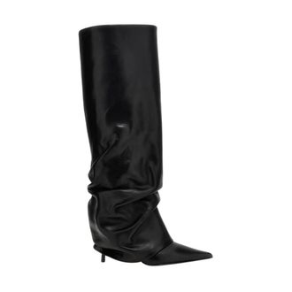Le Silla Schwarze Leder Kniehohe Stiefel - - Shoes - Damen - Schwarzk - 38 1/2 EU