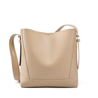 Generic Sacs seau pour femme - Sac fourre-tout en cuir v&eacute;ritable - Sac &agrave; bandouli&egrave;re Hobo - Grande capacit&eacute; - Sac &agrave; main de travail sous les bras avec fermetu