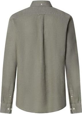 Fa&ccedil;onnable Chemise &agrave; logo brod&eacute; en lin