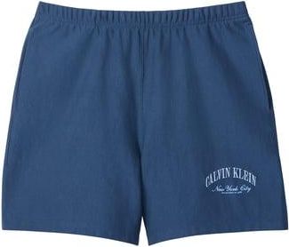 Calvin Klein Short court &agrave; logo en coton m&eacute;lang&eacute;