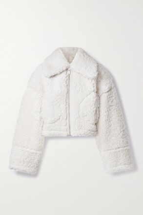 Halfboy Verkürzte Jacke Aus Shearling - Wollweiß