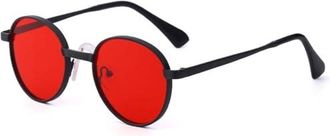 Generic Lunettes de soleil à monture ronde rétro 2025 design petit cadre lunettes de soleil pour vacances en plein air lunettes décoratives (couleur : G, tail