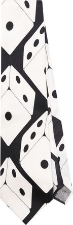 Moschino cravate à imprimé graphique (années 2000) - Blanc