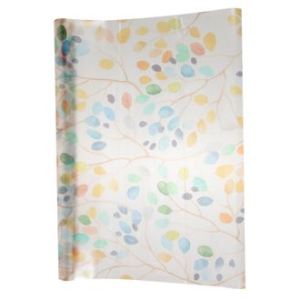 Angoily Sichtschutzfolie Für Fenster Toilettentür Aufkleber Bunte Blattmuster Dekorative Fensterfolie Lichtblockierende Mattfolie Statisch Haftend