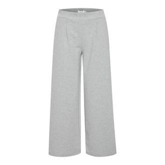 Ichi Ichi, Femme, Pantalons, Gris, Taille: 42 FR Wide Pantalons