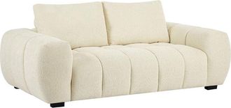 Vente-Unique Vente-unique - Canap&eacute; 3 places en tissu textur&eacute; beige berenia