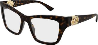 Gucci Interlocking G Cat-eye Rahmen - - Accessories - unisex - Braun - 52 MM