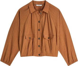 Summum Femme, Blouses et Chemises, Brun, Taille: 40 FR Blouse Veste M&eacute;lange Lyocell