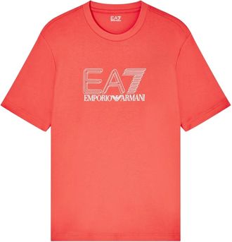 Emporio Armani Emporio Armani Ea7, Homme, Tops, Rouge, Taille: M Short Sleeve T-Shirt