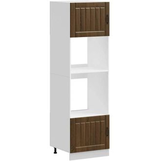 vidaXL Herdumbauschr&auml;nke 2Stk. Lucca Braun Eichen-Optik Holzwerkstoff Vidaxl