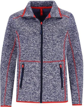 Hajo Strickjacke Strickfleece Jacke Moulin&eacute; Optik