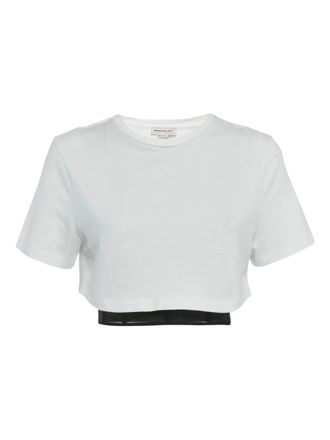 Alexander McQueen haut-corset en maille - Blanc