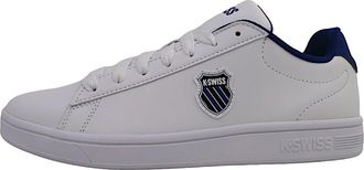 K-Swiss Herren Court Sneaker, White/Sodalite Blue/Black, 41 EU