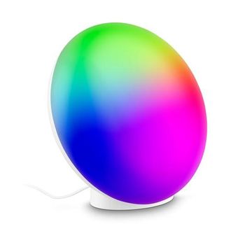 Briloner Lampe de table LED avec t&eacute;l&eacute;commande, dimmable, RGBIC, CCT, capteur de musique, chevet, bureau, salon &agrave; poser, 17,5x10,6x16,4 cm, blanc