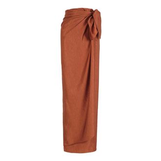 Cortana Gloria- jupe portefeuille rouge lava- - Femme - Jupes - Rouge - Taille: 36 FR