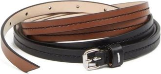 Maison Margiela Femme, Accessoires, Noir, Taille: 80 CM Ceinture en Cuir Mince