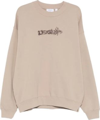 Off-white Homme, Sweatshirts et sweats &agrave; capuche, Beige, Taille: XL Crew Neck SweaT-shirt