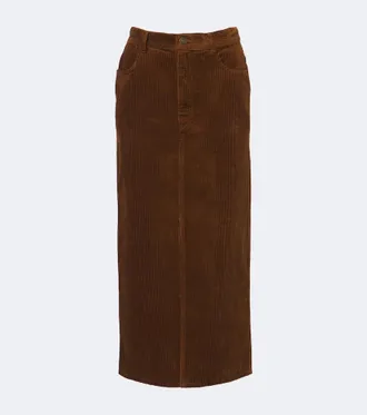Isabel Marant Jupe longue Odalie en coton et lin