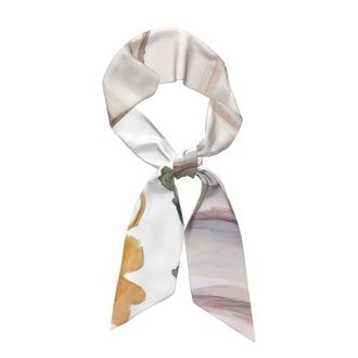 Generic &Eacute;charpe citrouille color&eacute;e pour femme - &Eacute;charpe pour sac &agrave; main - Feuille d&eacute;rable - En satin de soie - Pour le sport, le yoga et le visage