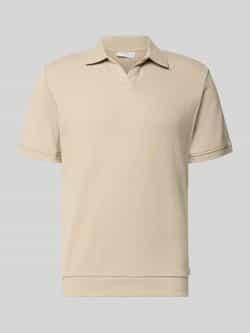 Lindbergh Comfort Fit Poloshirt mit V-Ausschnitt