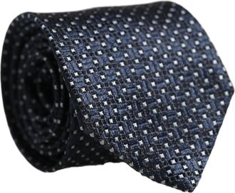 Dolce & Gabbana Silk Geometric Necktie - Blue