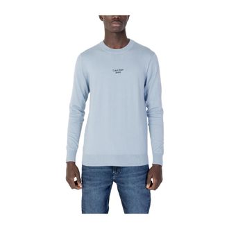 Calvin Klein Jeans Herren Strickware Fr&uuml;hling/Sommer Hellblau - - Knitwear - Herren - Blau - XS