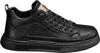 Generic Baskets Homme Plates Mode Cuir Lacets Montante Chaussures de Sport Ext&eacute;rieur Antid&eacute;rapant l&eacute;ger Confortable Tendances Fitness Sneakers Chaussures D&eacute;co