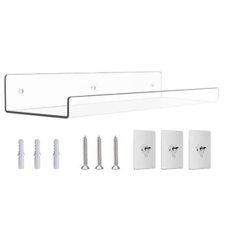 Generic Schwebende Acrylregale - Transparentes Pr&auml;sentationsregal F&uuml;r Sammlerst&uuml;cke, Badezimmer-Make-up-Organizer | Wohnung B&uuml;ro Wohnzimmer K&uuml;che Schlafzimmer