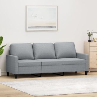 vidaXL Vidaxl - Canap&eacute; &agrave; 3 places Gris clair 180 cm Tissu