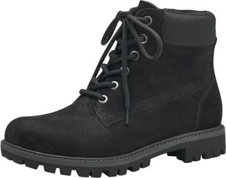 Tamaris Damen Schn&uuml;rstiefel Leder; BLACK UNI/schwarz; 37 EU