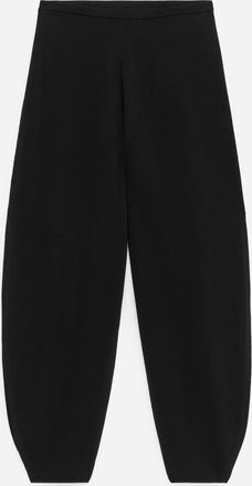 Arket Lockere Feinstrickhose -Schwarz