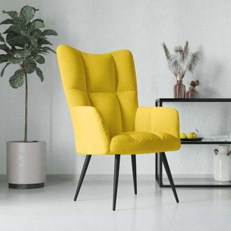 vidaXL Relaxsessel Senfgelb Samt - Vidaxl