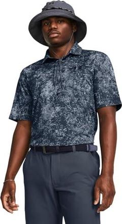 Under Armour Polo Playoff 3.0, Gris averse/bleu marine minuit, Taille XL