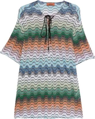 Missoni Robe courte en maille &agrave; lacets - Femme - Robes - Multicolore - Taille: 36 FR