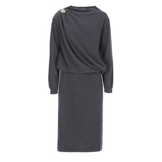 Fabiana Filippi Femme, Robes, Gris, Taille: 40 FR Robe en laine à col rond