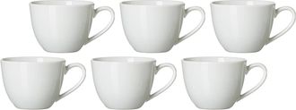 Ritzenhoff & Breker Snap by R&B Kaffee-Serie Bianco wei&szlig; Material 6er Cafe au Lait Tassen-Set