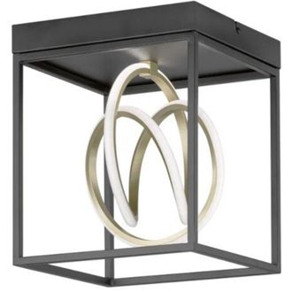 Fischer Leuchten Plafonnier salon led dimmable noir or dimmable 25x25 cm