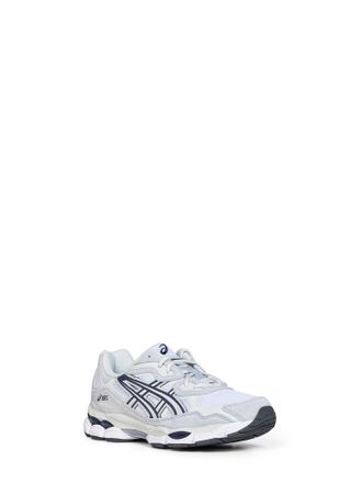 Asics Mens Sneakers Gel-Nyc White-Midnight Blue Grey Leather Trainers